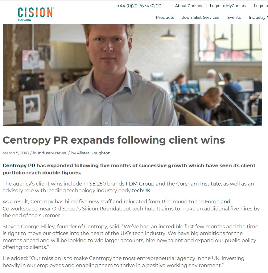 Our office move to tech city made Gorkana – Centropy musings